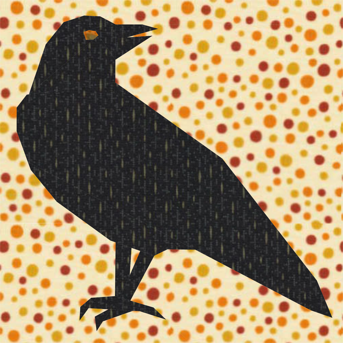 Raven, Foundation Paper Piecing Pattern (FPP Pattern), Quilt Block, 4 ...