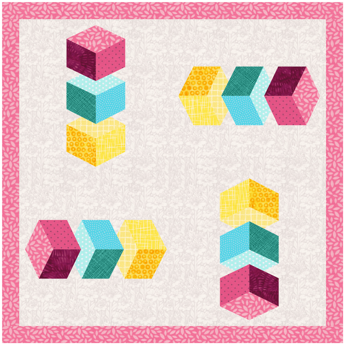 Building Blocks, Foundation Paper Piecing Pattern (FPP Pattern), 3 ...