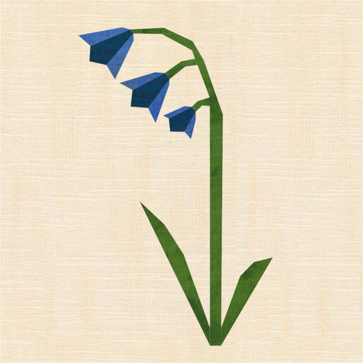 Bluebell, Flower Foundation Paper Piecing Pattern (FPP Pattern), Quilt ...