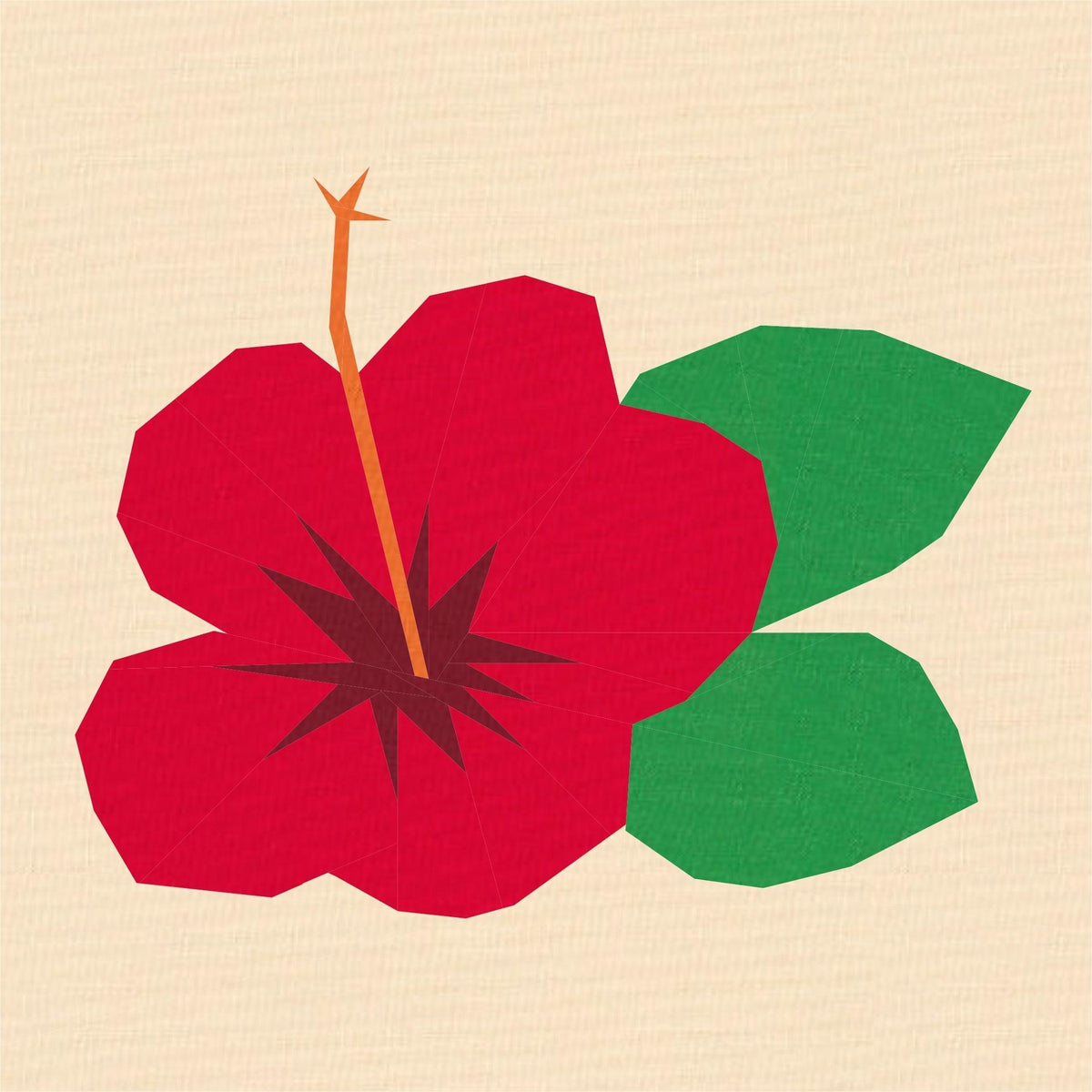 Hibiscus, Tropical Flower, Foundation Paper Piecing Pattern (FPP ...