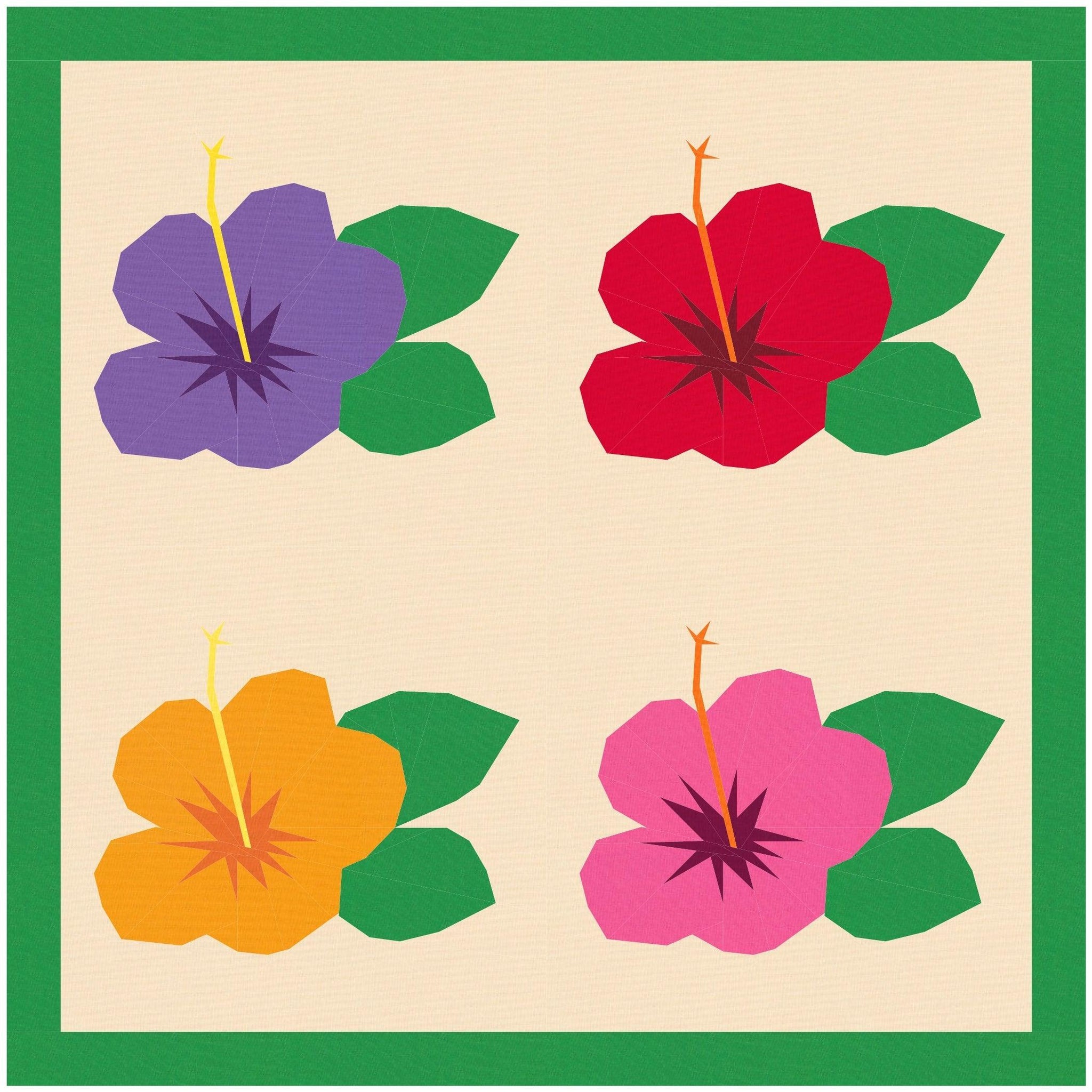 Hawaiian Hibiscus Quilt Pattern Na Pua O Hawaii Flowers And Heritage