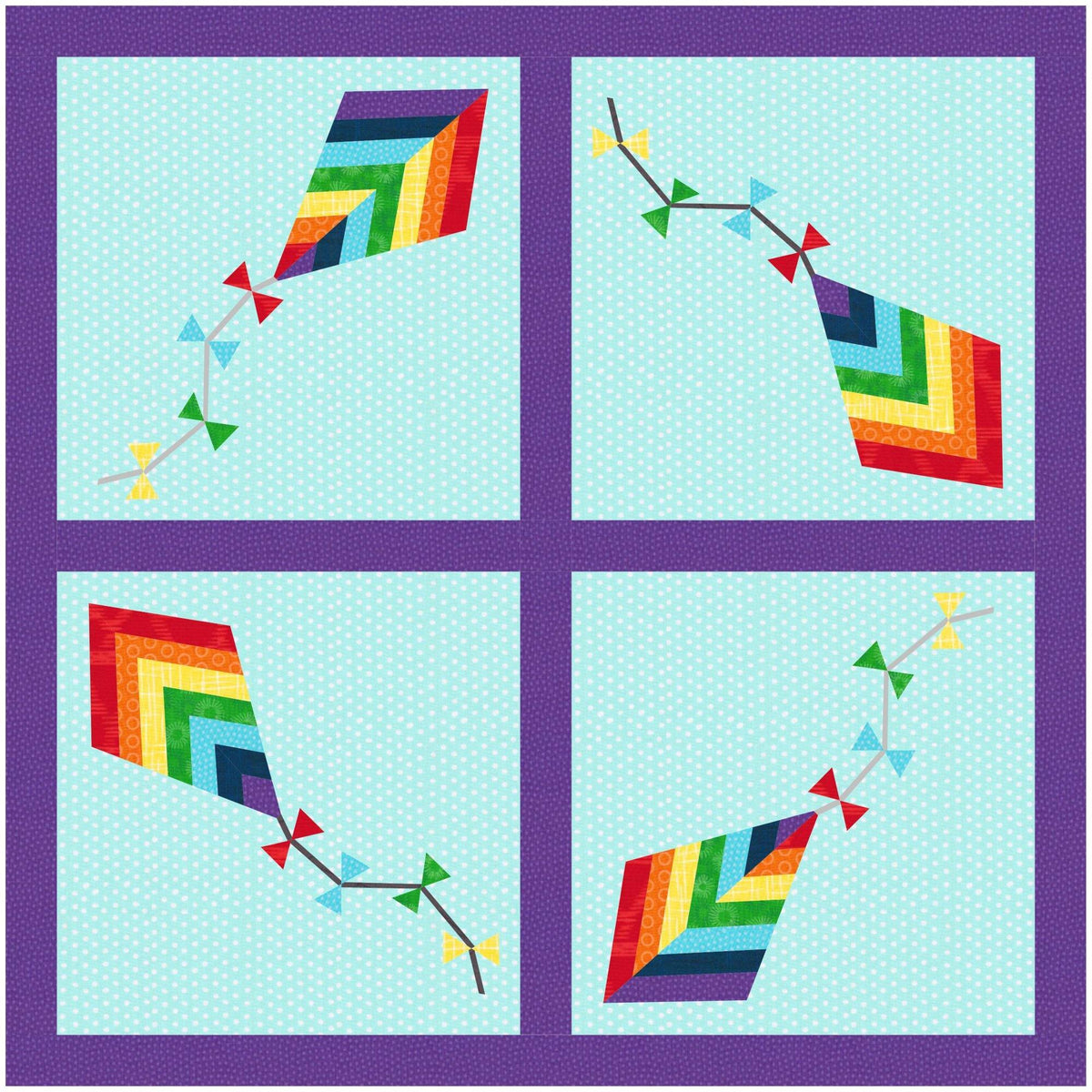 Let's go Fly a Kite, Foundation Paper Piecing Pattern (FPP Pattern ...