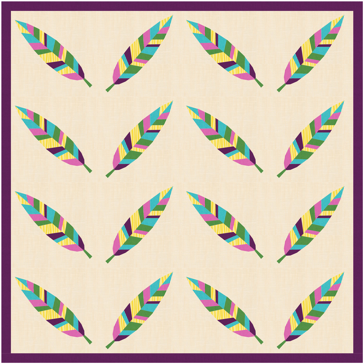 Light as a Feather, Foundation Paper Piecing Pattern (FPP Pattern), 3 ...