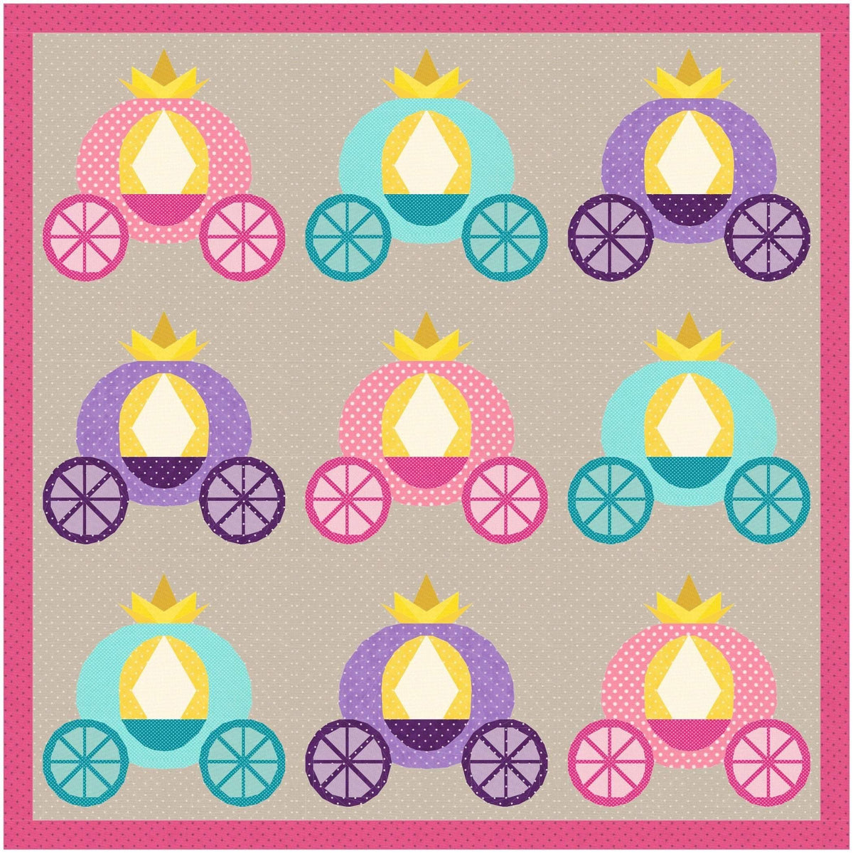 Princess Carriage, Foundation Paper Piecing Pattern (FPP Pattern ...