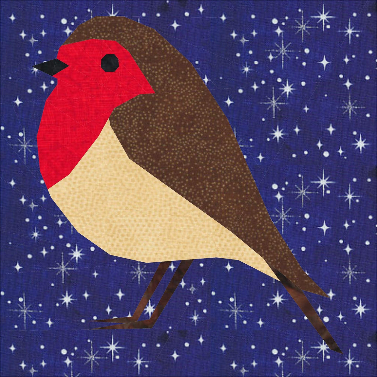 Robin Redbreast, Foundation Paper Piecing Pattern (FPP Pattern), Quilt ...