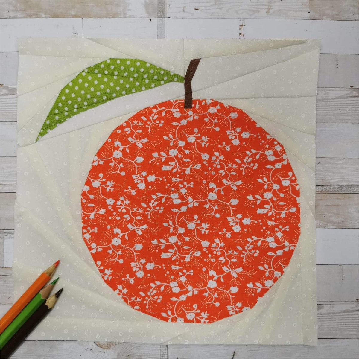 Squeeze the Day, Orange, Foundation Paper Piecing Pattern (FPP Pattern ...